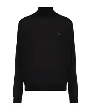 Versace Medusa Embroidered Turtleneck Jumper