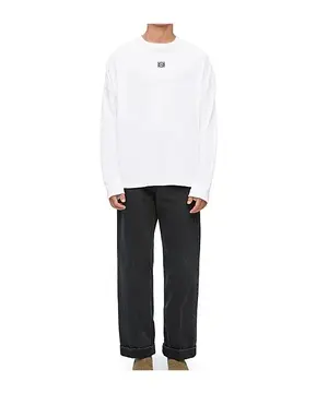 Loewe Long-sleeved Crewneck T-shirt - White