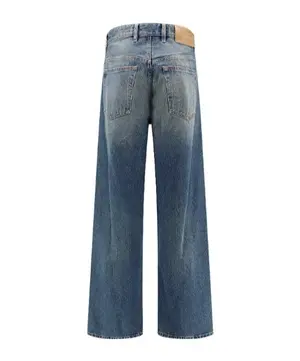 MAISON MARGIELA Logo-patch Wide-leg Jeans - Gray