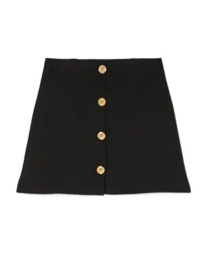 Versace Medusa A-line Wool Skirt