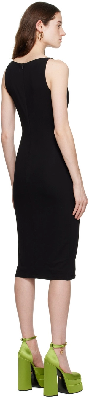 Versace Medusa Cowl Neck Midi Dress