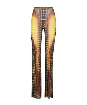 JEAN PAUL GAULTIER Optical Print Flared Trousers - Multicolor