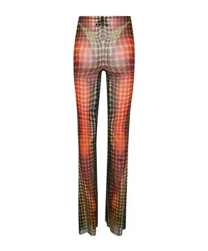 JEAN PAUL GAULTIER Optical Print Flared Trousers - Multicolor