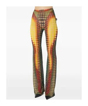 JEAN PAUL GAULTIER Optical Print Flared Trousers - Multicolor