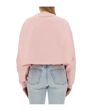 Marni Logo Detailed Cropped Sweatshirt
