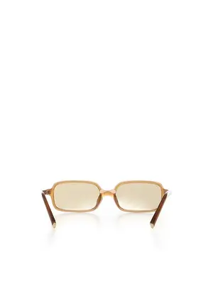 Miu Miu Rectangular Frame Sunglasses - Nude
