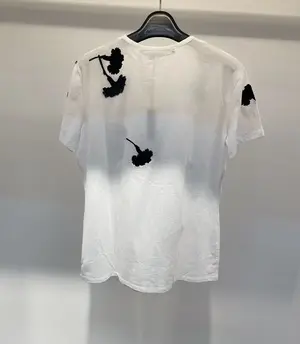 Sportmax Short Sleeve T-shirt With Floral Embellishment - Gray