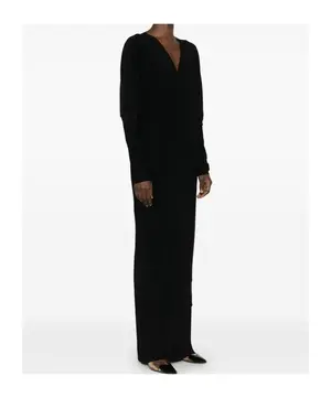 Norma Kamali V-neck Maxi Dress With Dolman Sleeves