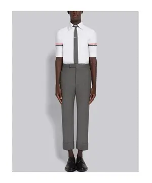 Thom Browne Rwb Stripe Short-sleeved Polo Shirt