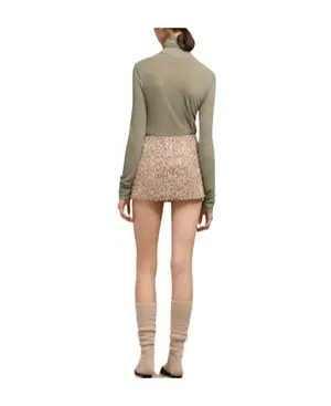 Ami Ribbed Turtleneck Knitted Jumper