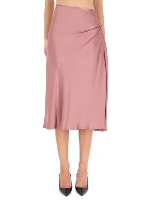 Dries Van Noten Asymmetrical Pleated Skirt - Brown