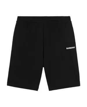 Burberry Elasticated-waist Shorts With Logo Print - Black