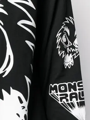 Alexander McQueen Monster Pattern Printed Mini Dress