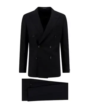 Tagliatore Double-breasted Suit - Black