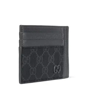 Gucci Grey Trim Gg Card Case