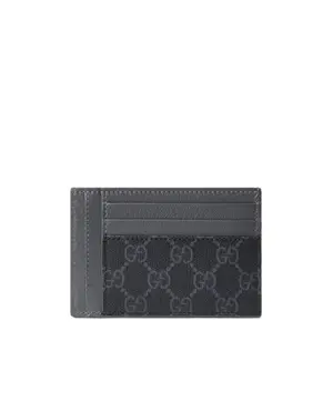 Gucci Grey Trim Gg Card Case