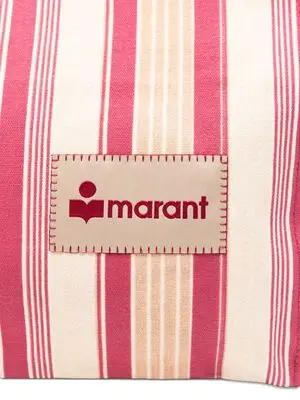Isabel Marant Étoile Striped Cotton Tote Bag - Pink