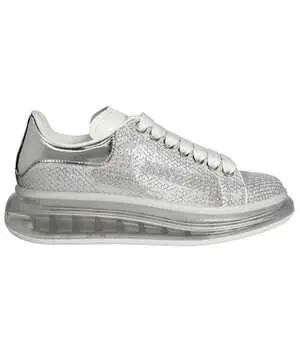 Alexander McQueen Oversized Mesh Panelled Sneakers - Gray
