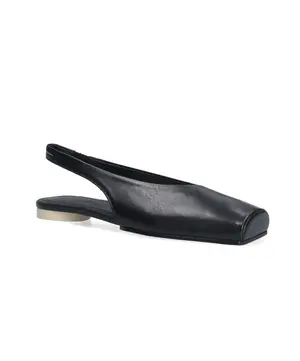 MAISON MARGIELA Square Toe Slingback Flat - Black