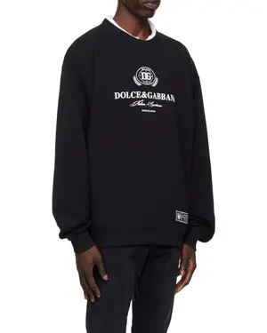 Dolce & Gabbana Logo Printed Jersey Sweatshirt
