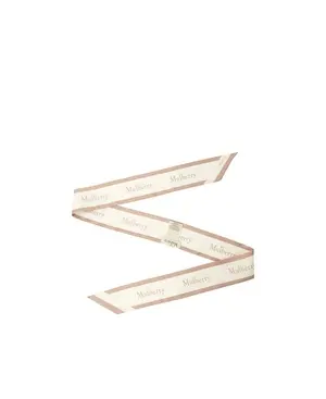 Mulberry Logo-border Skinny Scarf