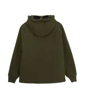 C.P. COMPANY Zip-up Hooded Jacket With Goggle Detail - Green