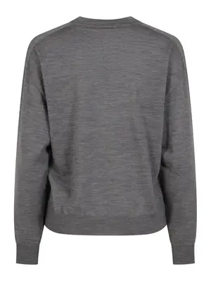 Peserico V-neck Long Sleeve Jumper - Gray