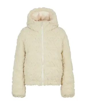 Fendi Wool Blouson With Drawstring Hood - Nude