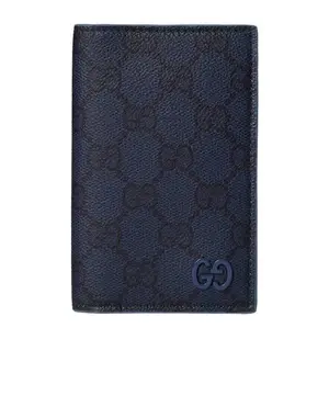 Gucci Bordeaux Interior Gg Long Card Case - Dark Blue