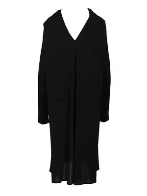 TOTEME High Neck Cape Effect Dress - Black