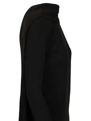 TOTEME High Neck Cape Effect Dress - Black