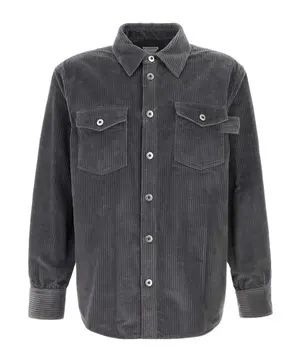 Bottega Veneta Long Sleeved Corduroy Shirt - Black