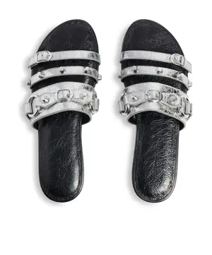 Balenciaga City Flat Mules With Studs