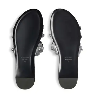 Balenciaga City Flat Mules With Studs