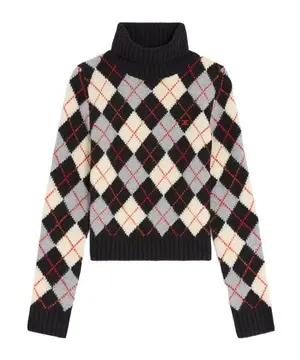 Celine Argyle Wool Turtleneck Sweater