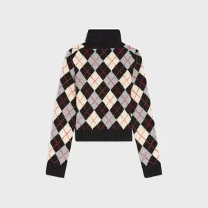 Celine Argyle Wool Turtleneck Sweater