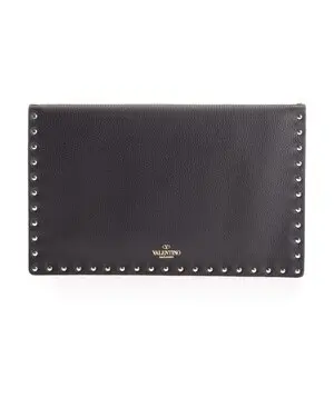 Valentino Garavani Rockstud Envelope Clutch Bag - Black