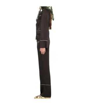 Off-White Satin Pyjama Top