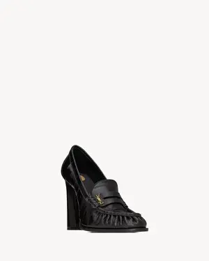 Saint Laurent Le Loafer Logo Plaque Pumps - Black