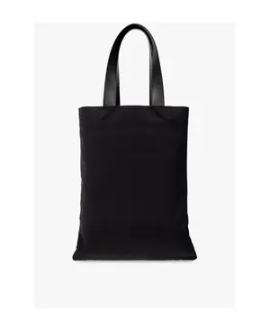 JIL SANDER Large Logo Printed Tote Bag - Black