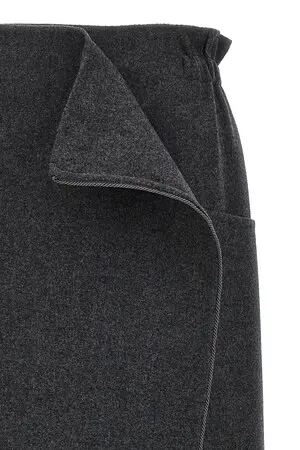 Max Mara Messina High Waist Maxi Skirt - Gray