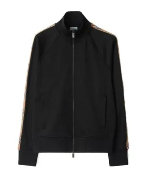 Burberry Zip-up Track Jacket With Equestrian Knight Embroidery