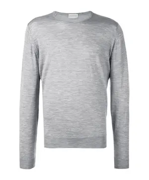 John Smedley Lundy Crew Neck Knitwear - Silver