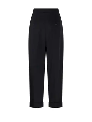 Max Mara Pleated Tailored Trousers - Black