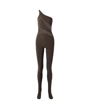 Norma Kamali One-shoulder Jumpsuit With Mesh Paneling - Black