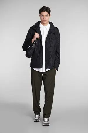 Aspesi Minifield Logo Patch Hooded Jacket - Black