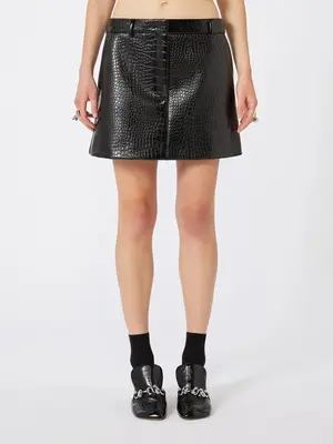 Sportmax Gleba Embossed Mini Skirt