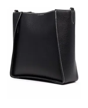 Stella McCartney Logo Perforated Crossbody Bag - Black