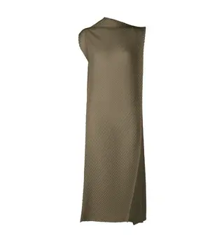 Issey Miyake Fold Pleats Sleeveless Midi Dress