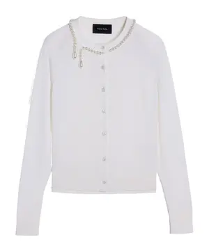 Simone Rocha Pearl Embellished Cardigan - No